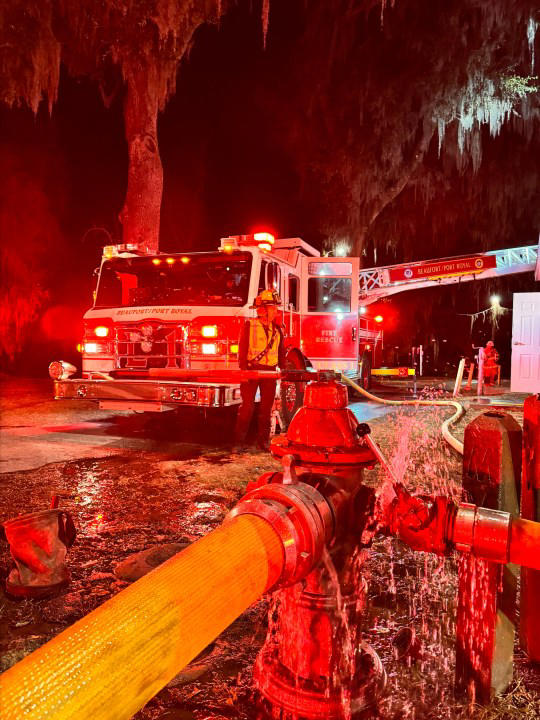 Multiple stations responding to structure fire in Port Royal