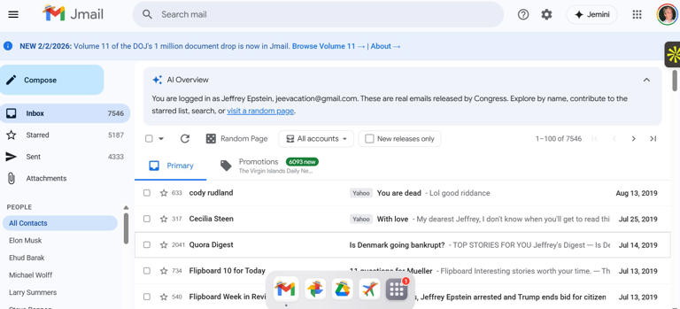 Jmail: The Gmail clone that lets you browse Jeffrey Epstein's leaked emails
