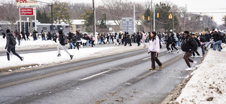 Students at several Indianapolis area high schools stage anti-ICE walkouts