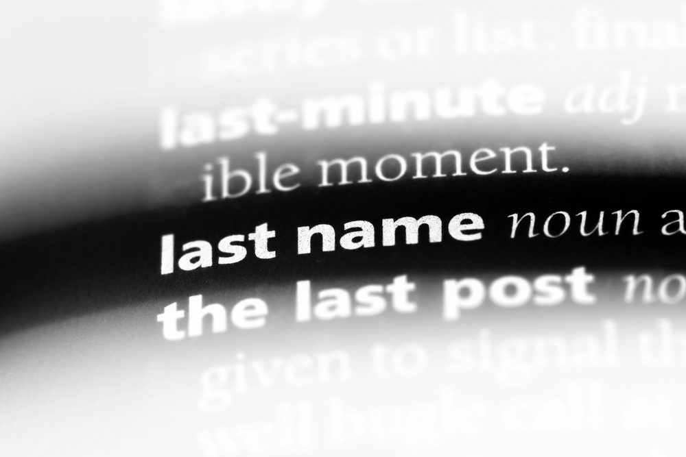 Most common last names globally