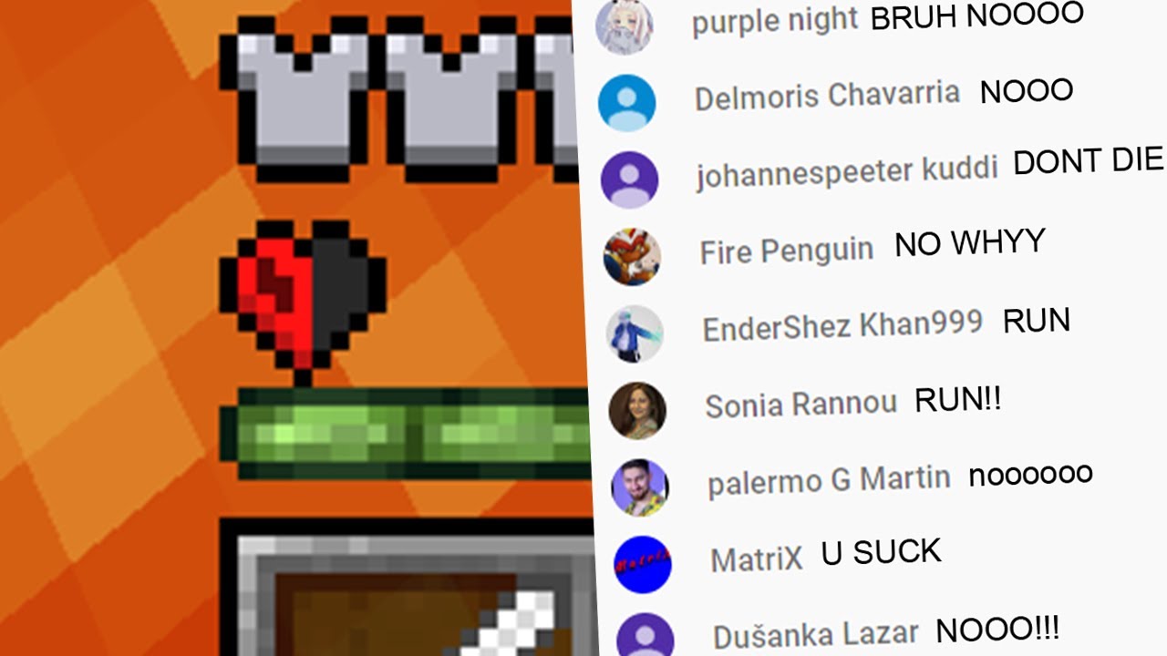 So I made my Minecraft live stream very anxious...
