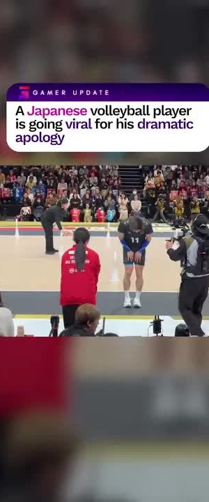 Japanese volleyball player's dramatic apology goes viral