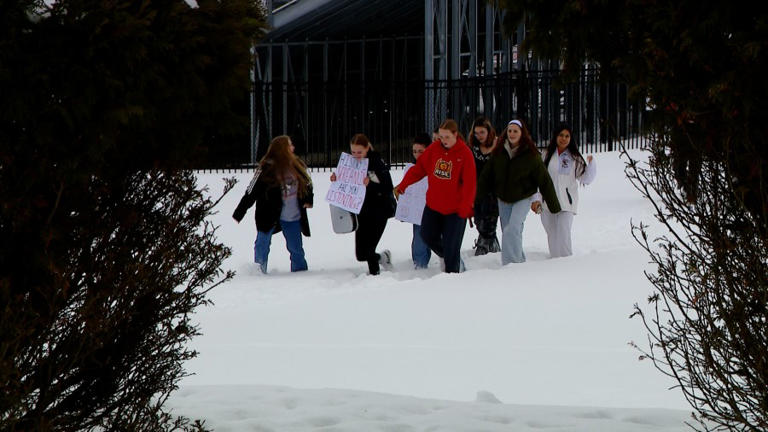 Lowell High School students walk out of class in protest of ICE