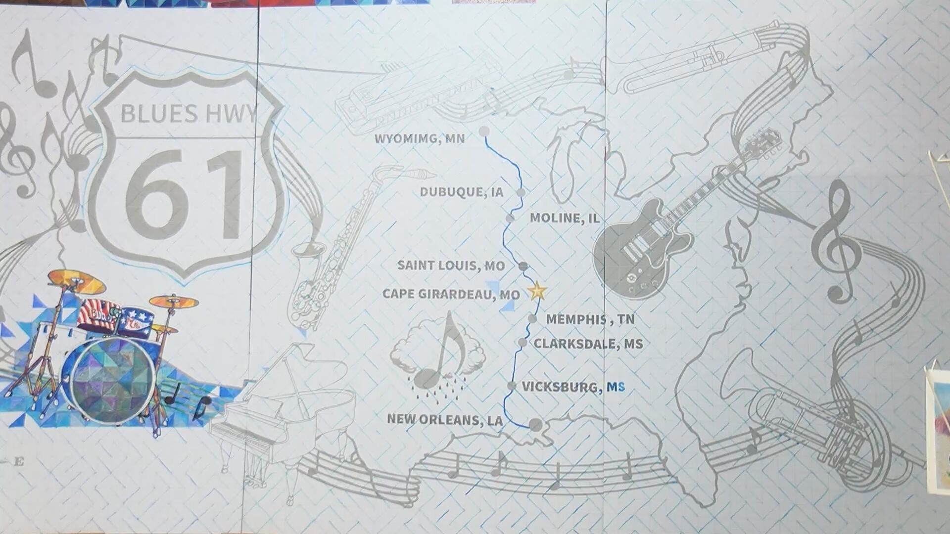 Paint-for-a-cause mural celebrates ‘Blues Highway’