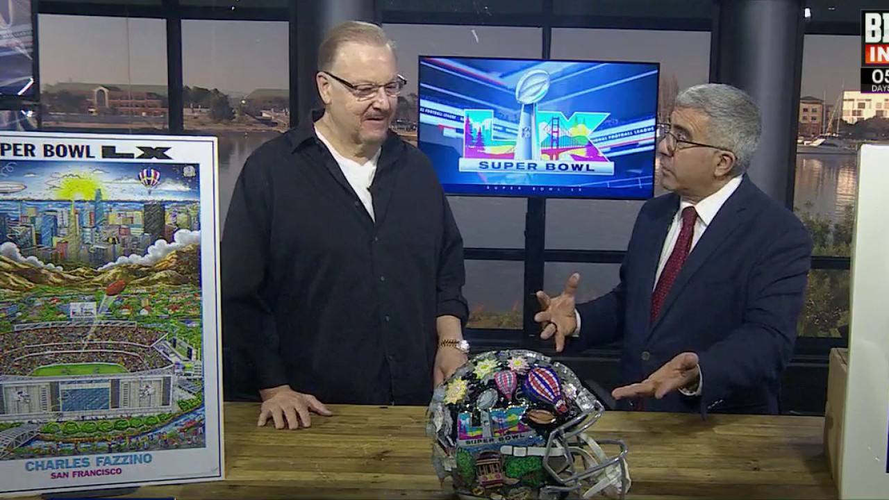 Super Bowl artist unveils new artwork