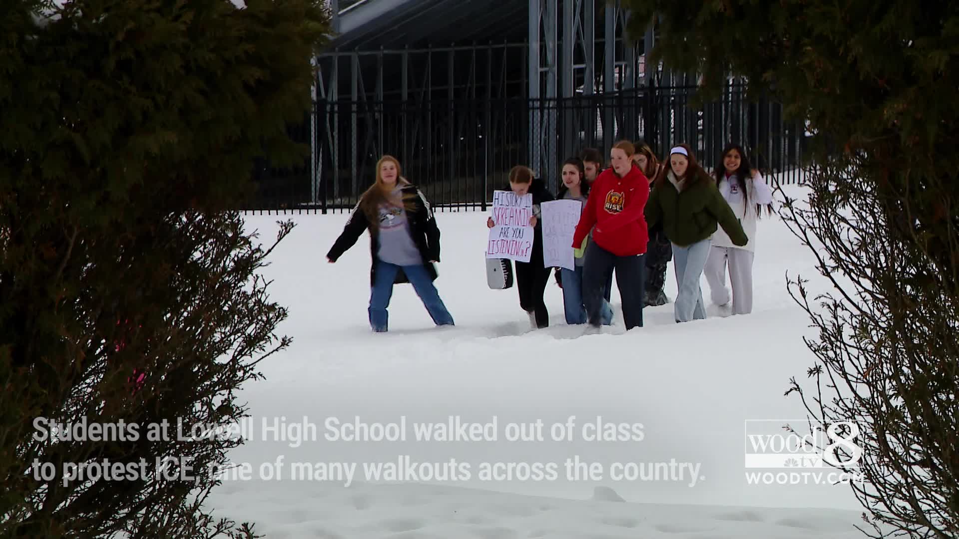 Lowell High School students walkout to protest ICE