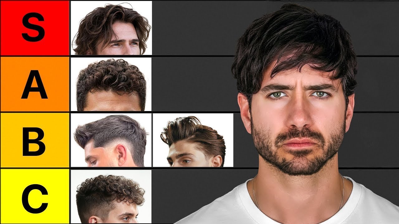 I ranked men's hairstyles from best to worst (C = 🗑️)