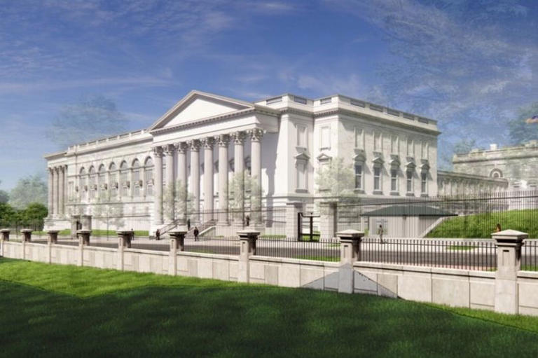 Trump unveils first rendering of $400M White House ballroom 'centuries ...