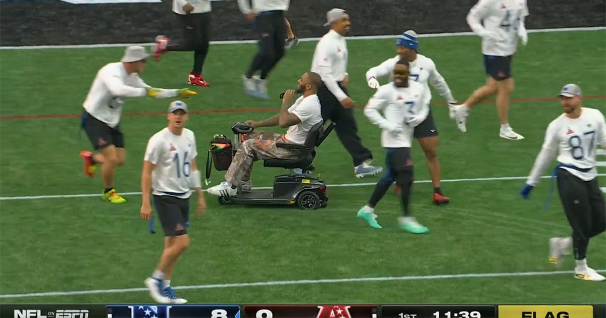 Micah Parsons drives scooter on field to celebrate after NFC ...
