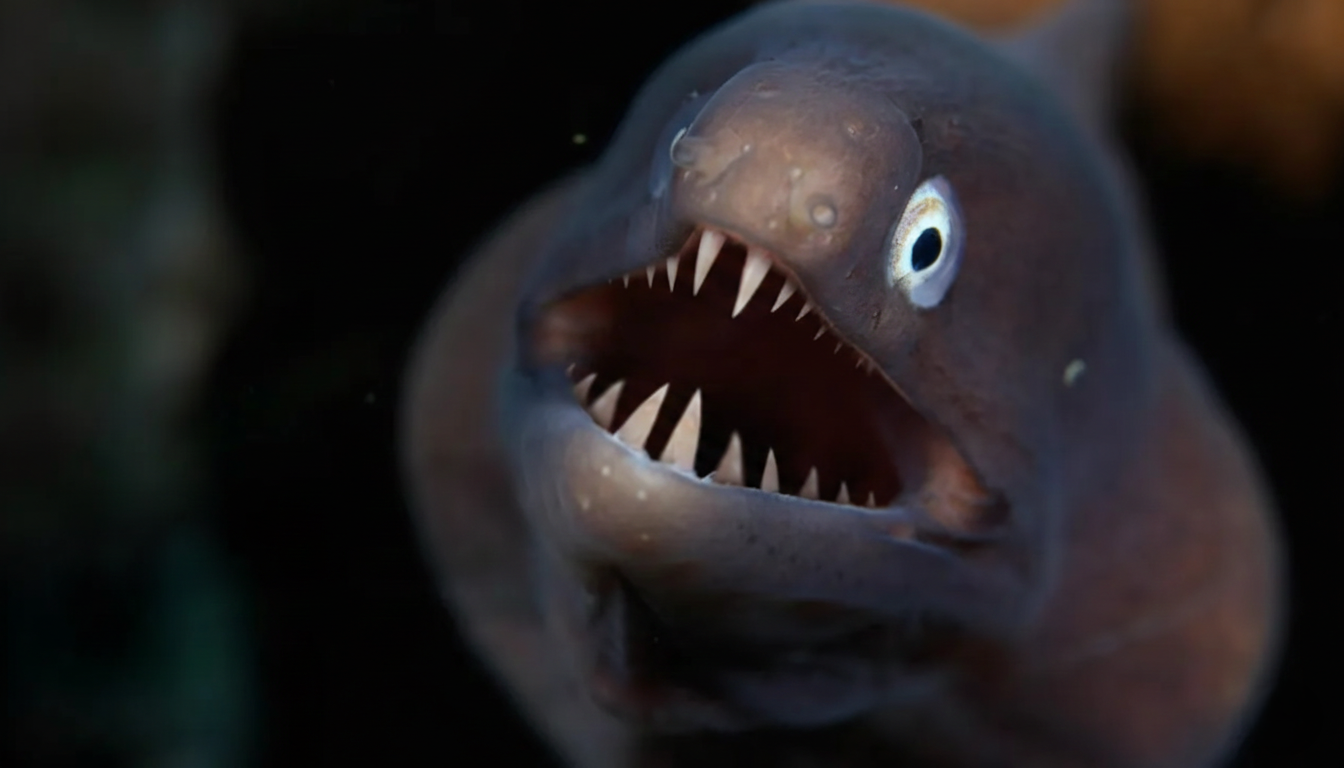 Eels use a death roll to kill - and the prey can't break free