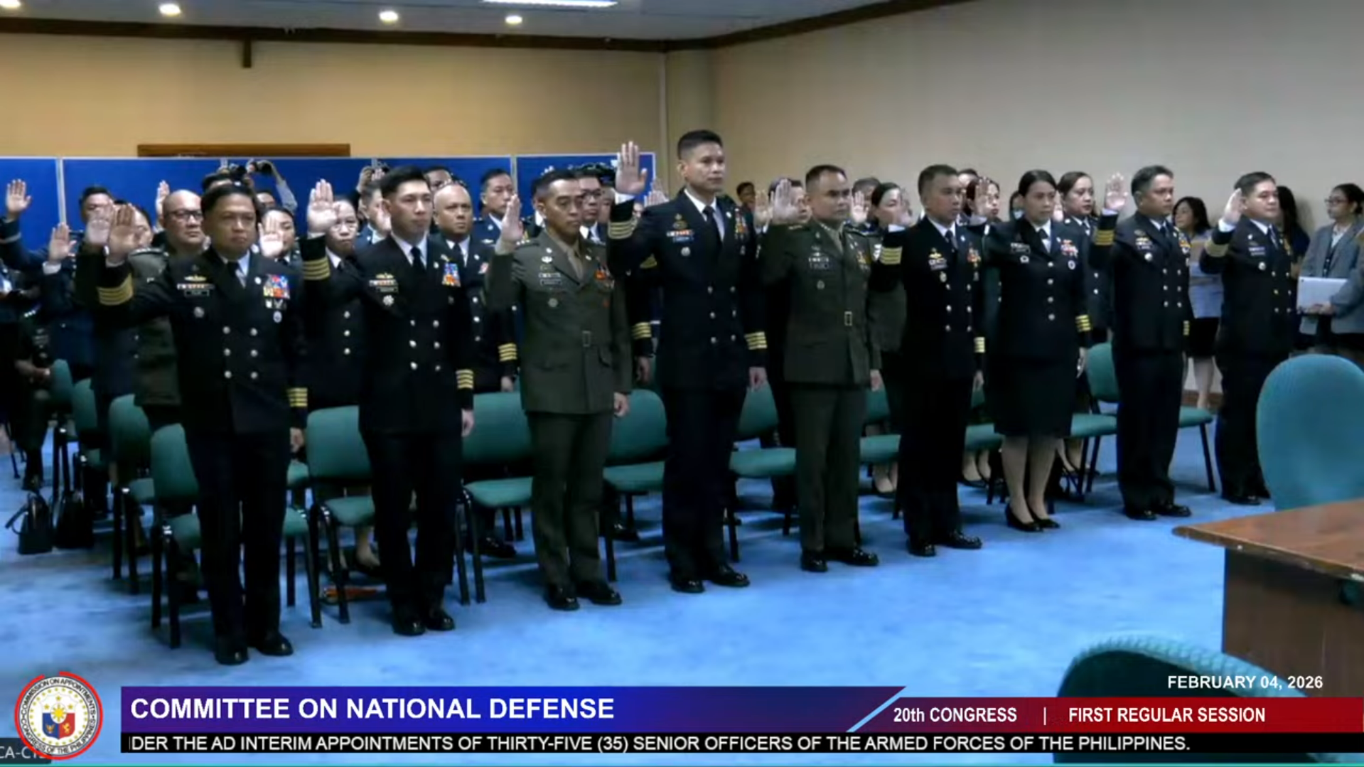 CA confirms promotions of 35 senior AFP officers