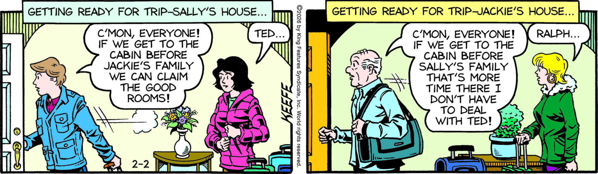 Sally Forth by Francesco Marciuliano; drawn by Jim Keefe