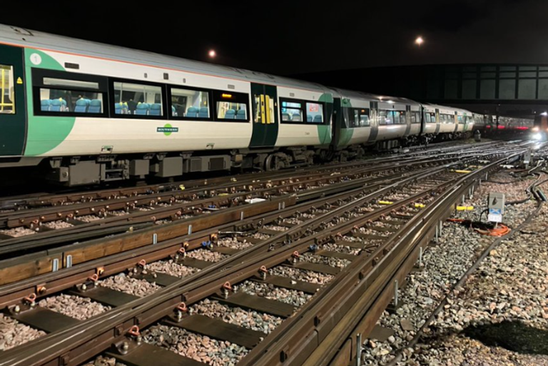 Picture shows train derailment causing Kent travel chaos