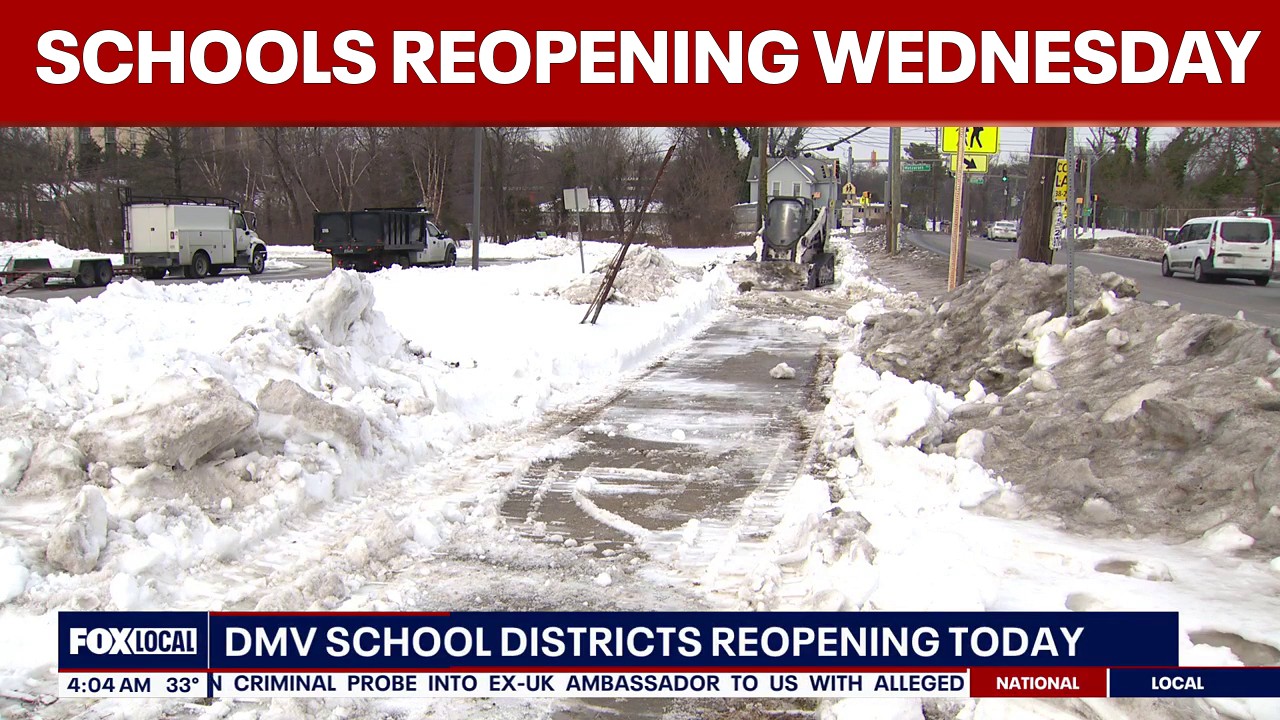 DMV school districts reopening Wednesday