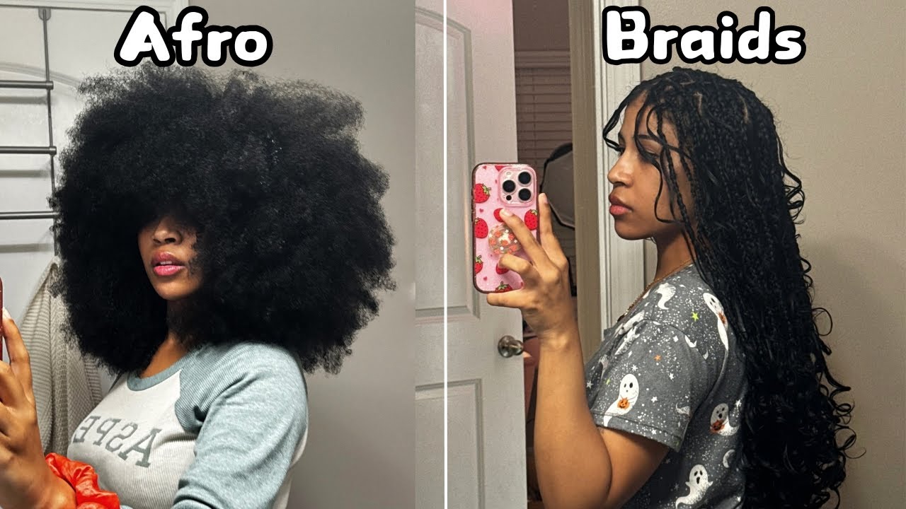 Doing boho braids on myself for first time