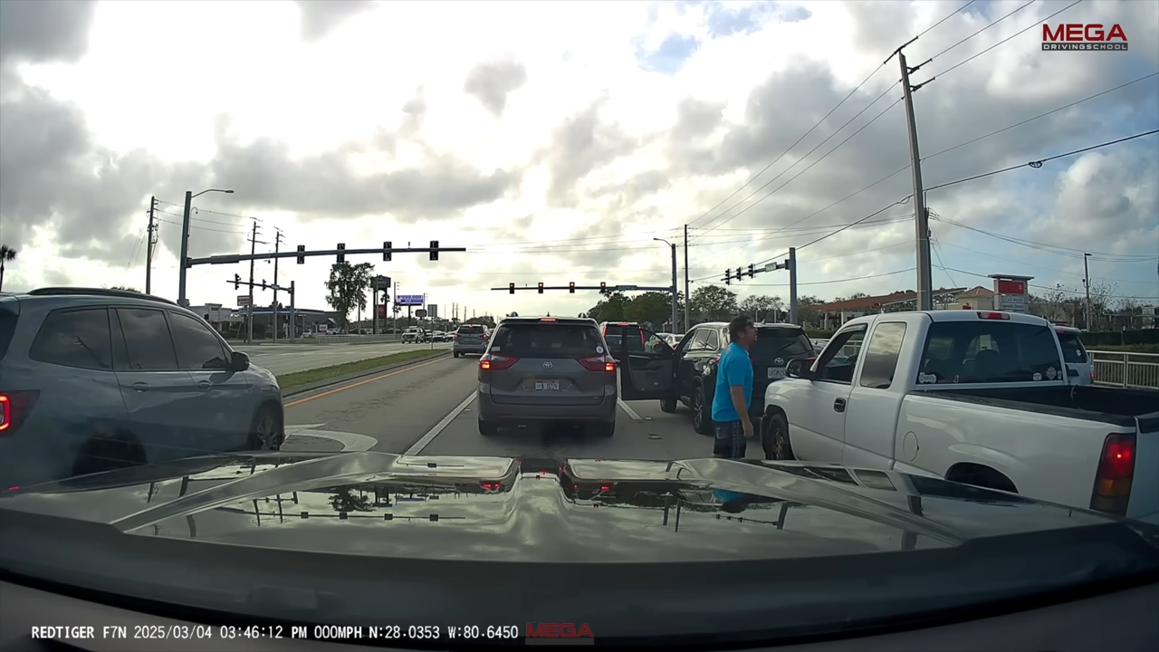 What happens when a car driver goes mad and traffic turns into a danger ...