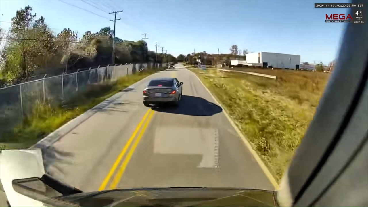What happened when the car hit the barrier and didn’t bounce back