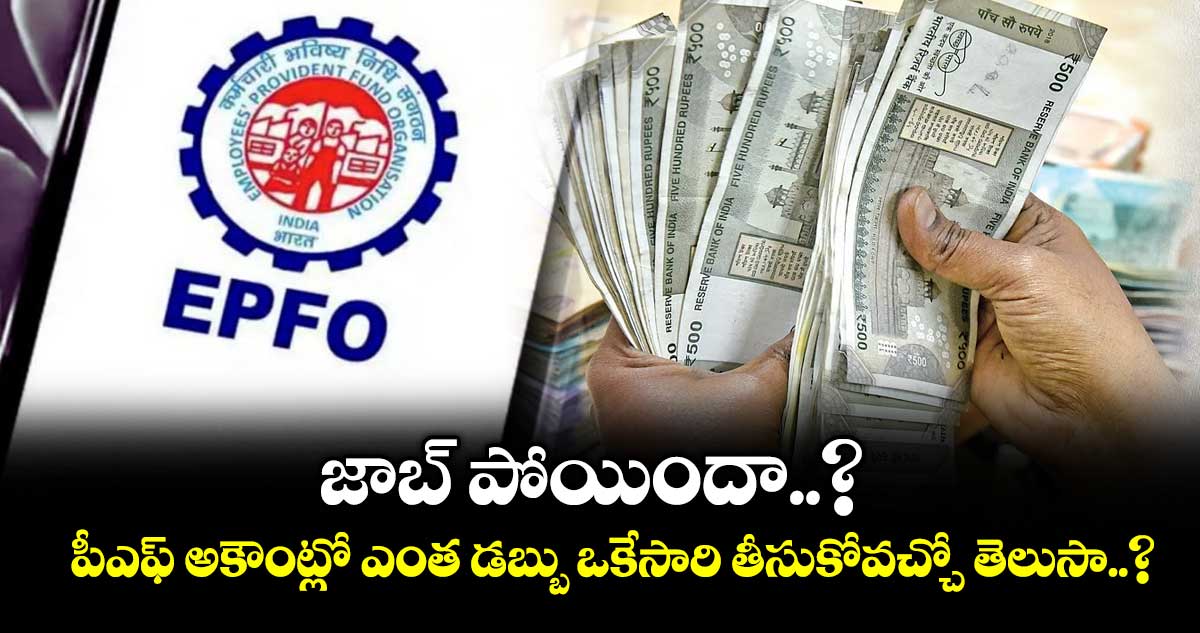 PF news: జాబ్ పోయిందా? పీఎఫ్ అకౌంట్లో ఎంత డబ్బు ఒకేసారి తీసుకోవచ్చో తెలుసా?