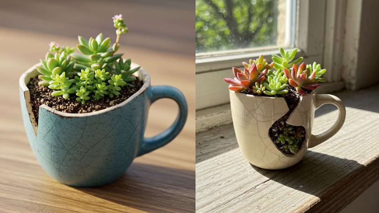 DIY coffee mug planters: Grow colourful flowers and decorate your home