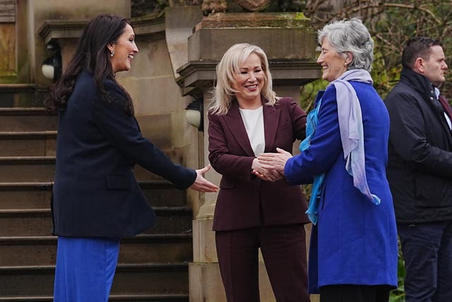Irish President Catherine Connolly arrives at Stormont for NI visit