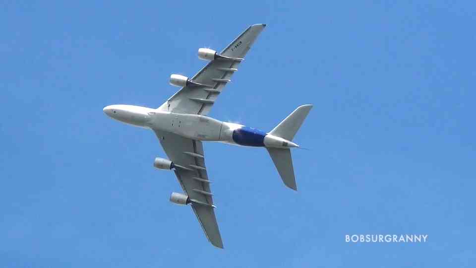Watch the A380 take off then climb like it weighs nothing