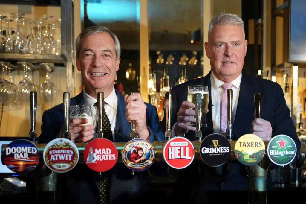 Nigel Farage unveils plan to cut price of pint by reinstating two-child ...