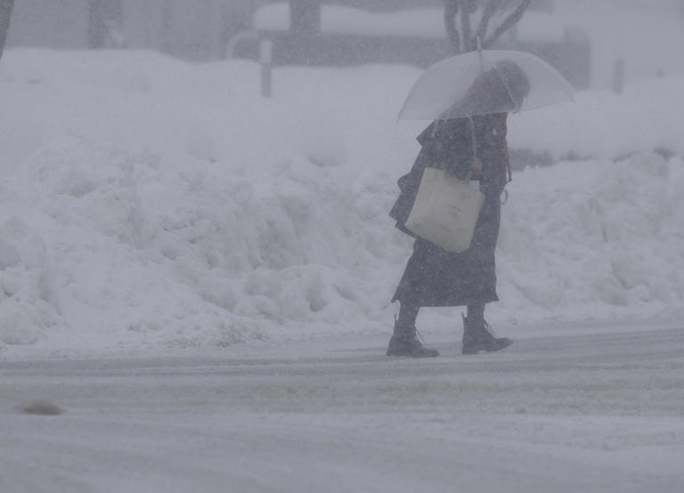 Heavy snow in northern Japan blocks roads and causes dozens of deaths
