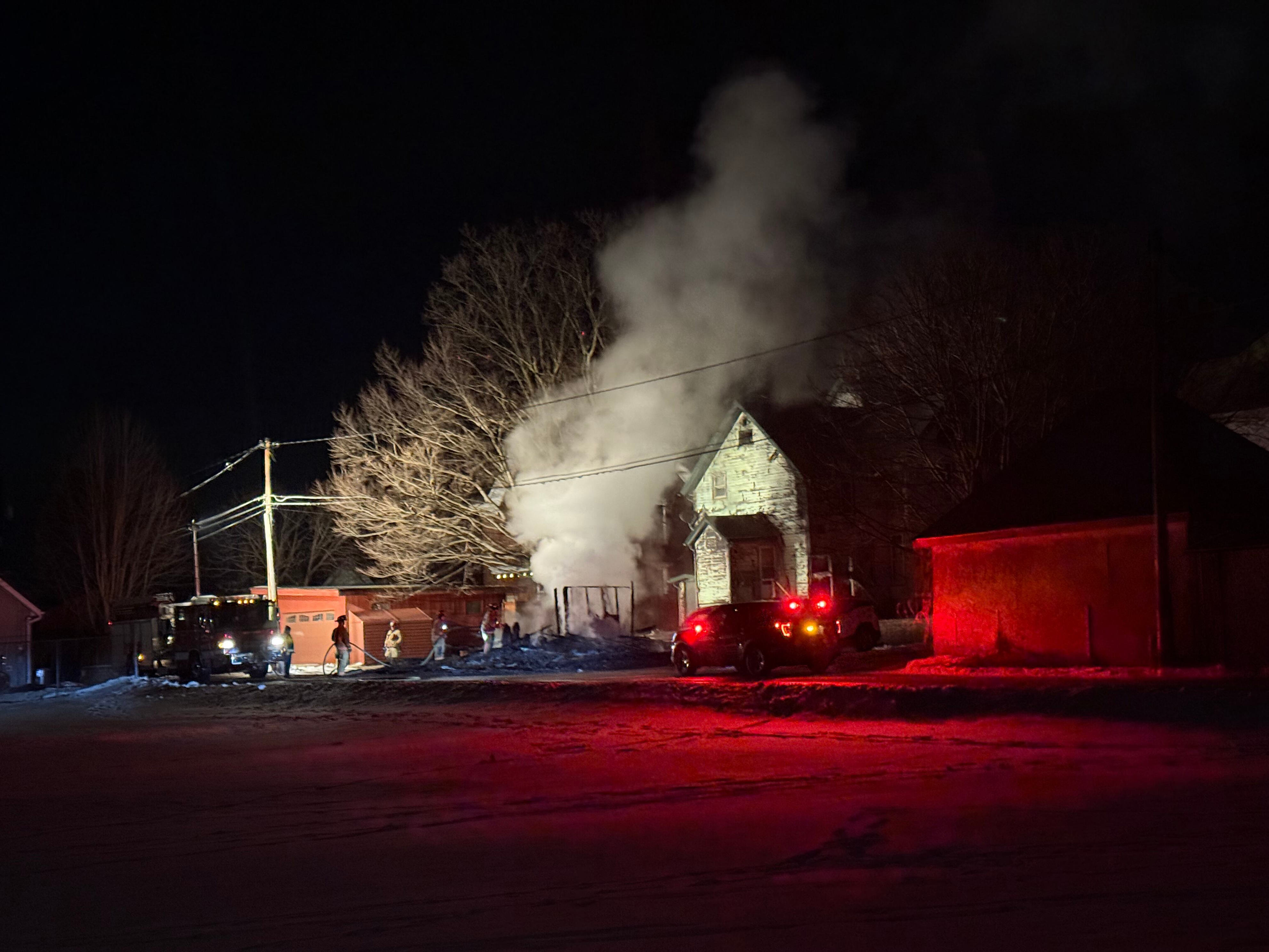 Two families displaced in Monroe after large fire