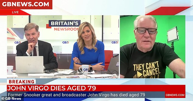Comedian Jim Davidson pays tribute to 'great bloke' John Virgo after ...