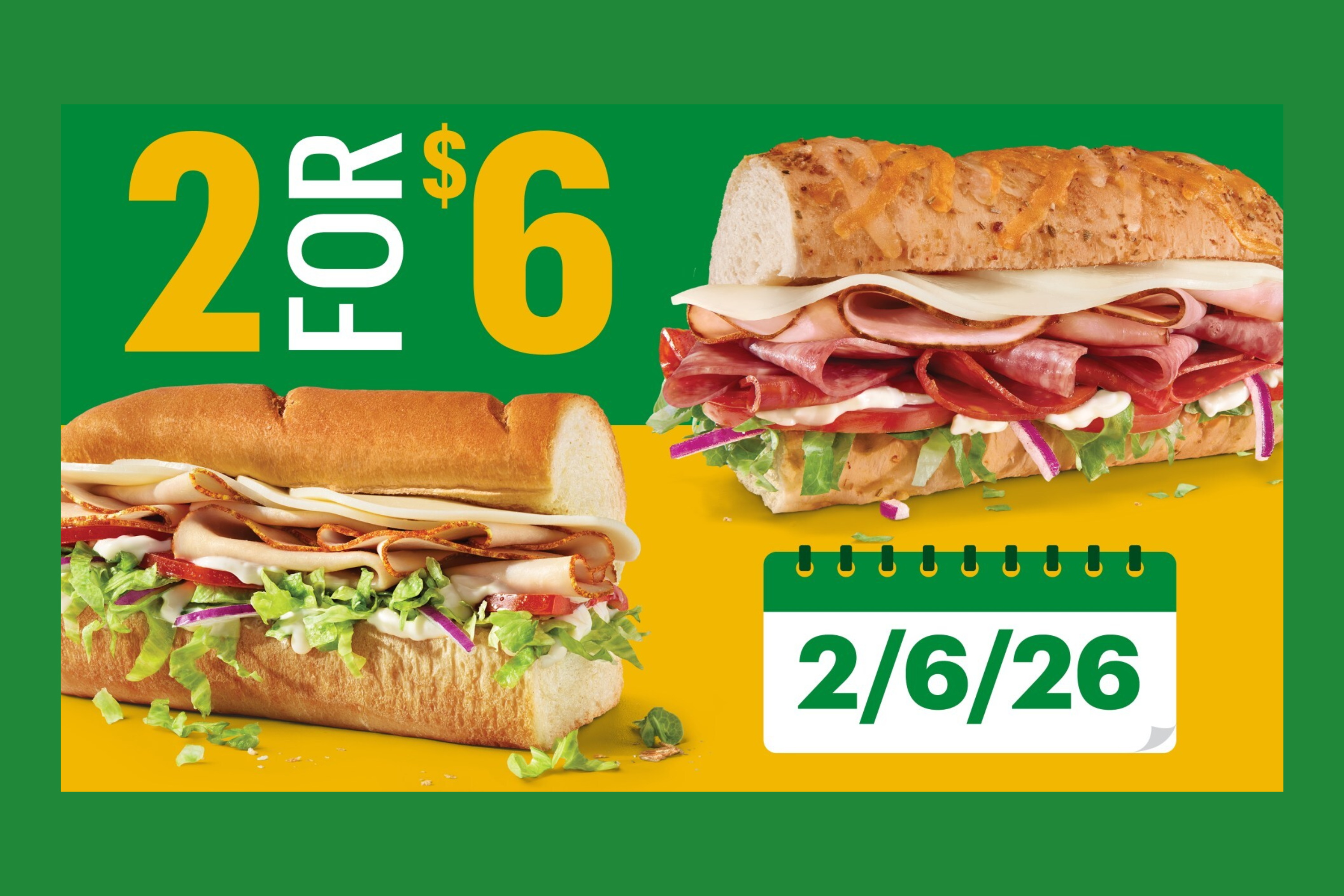 Subway announces one day only deal