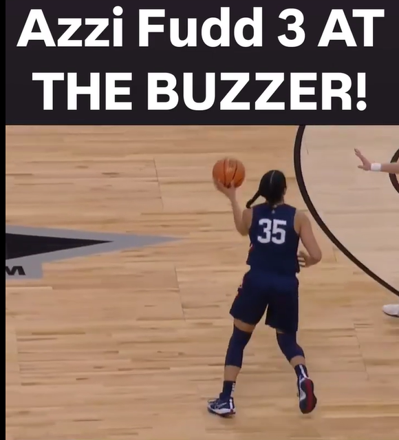 Azzi Fudd’s ice-cold buzzer beater stuns the crowd and seals the win