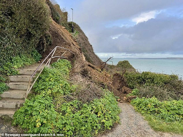 Walker avoids death by just 30 seconds when path disappears in ...