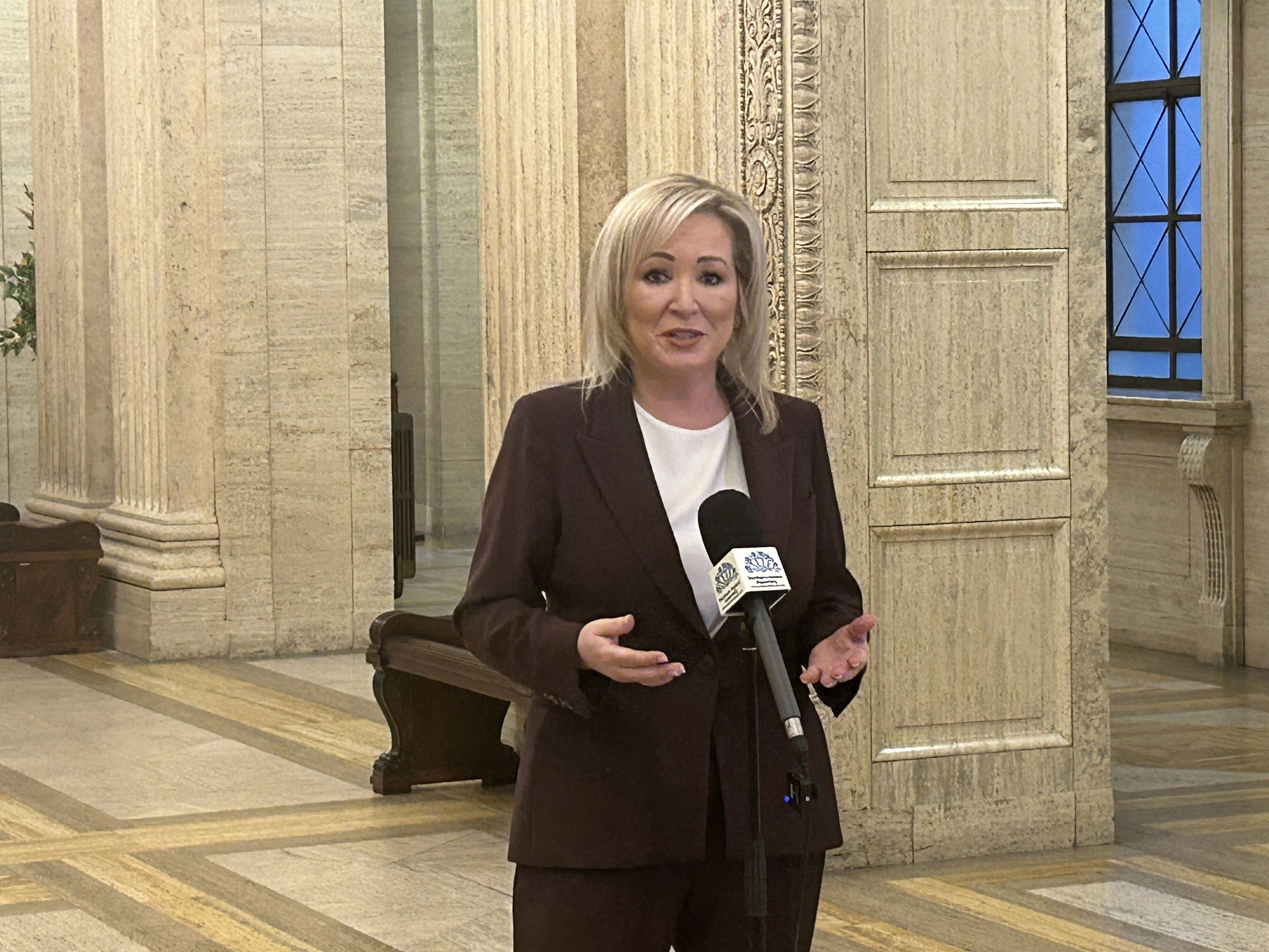Irish President Catherine Connolly arrives at Stormont for NI visit