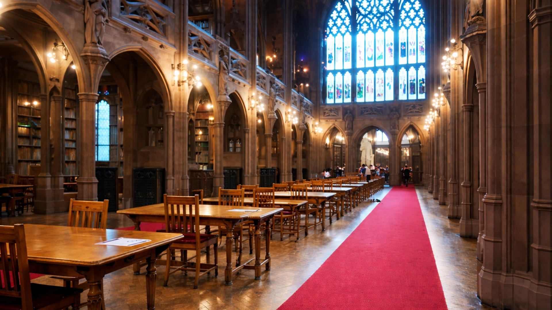 A library full of rare historical books