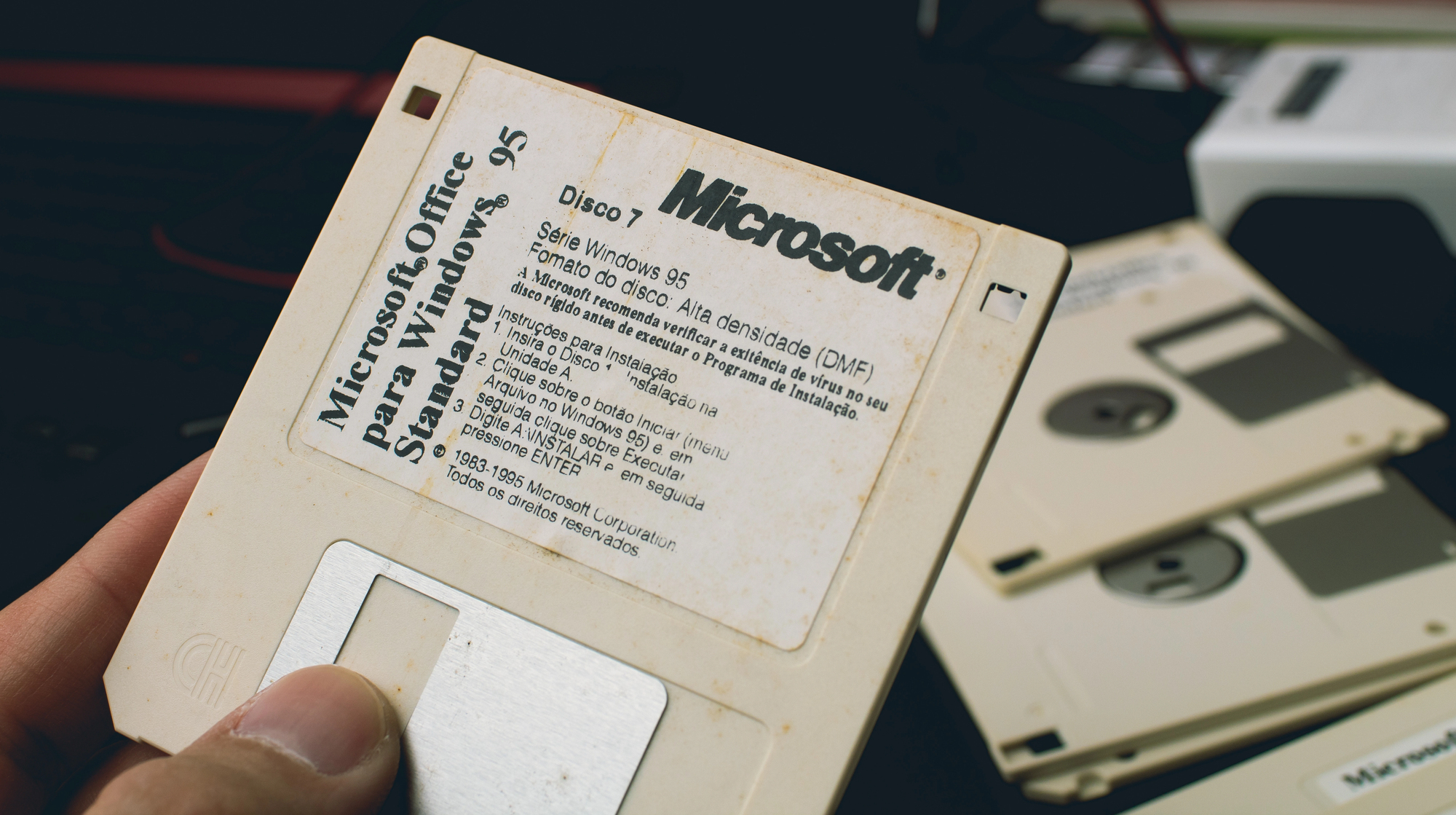 Early computer games on floppy disks