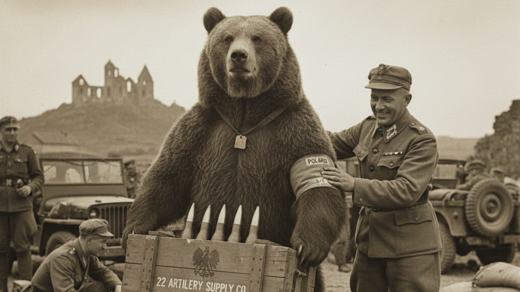 He helped carry the ammunition - how a bear became a war hero