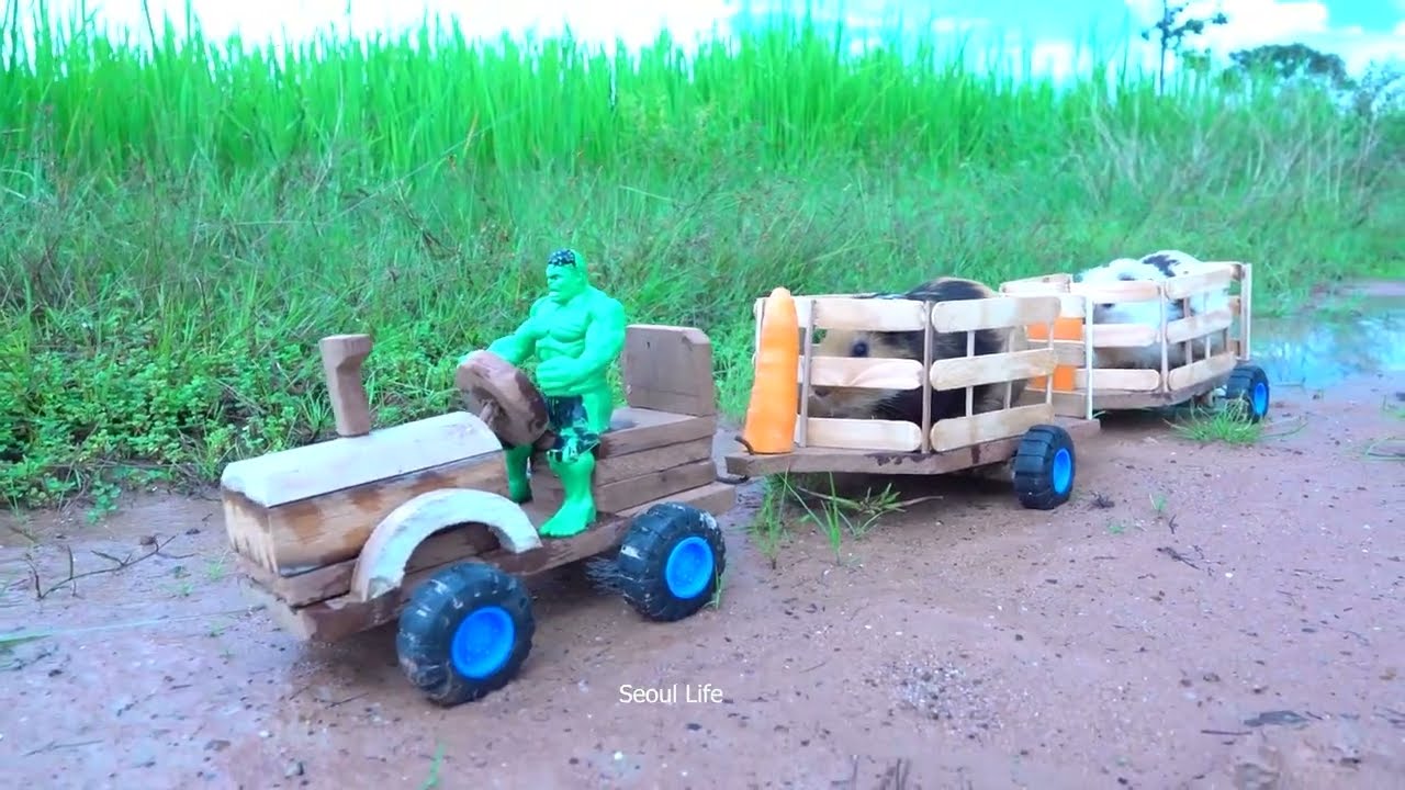 Watch this tiny truck build a real bridge! Mini truck & bridge construction