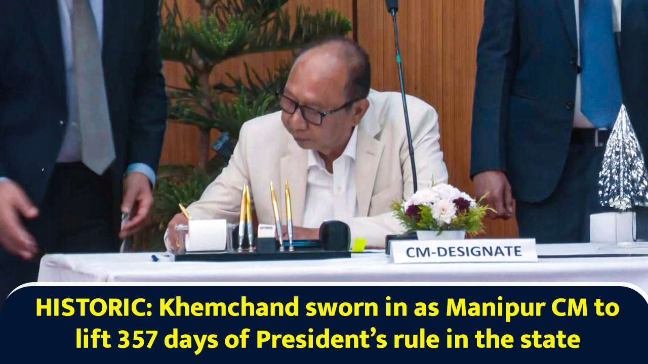 Historic: Khemchand sworn in as Manipur CM to lift 357 days of ...