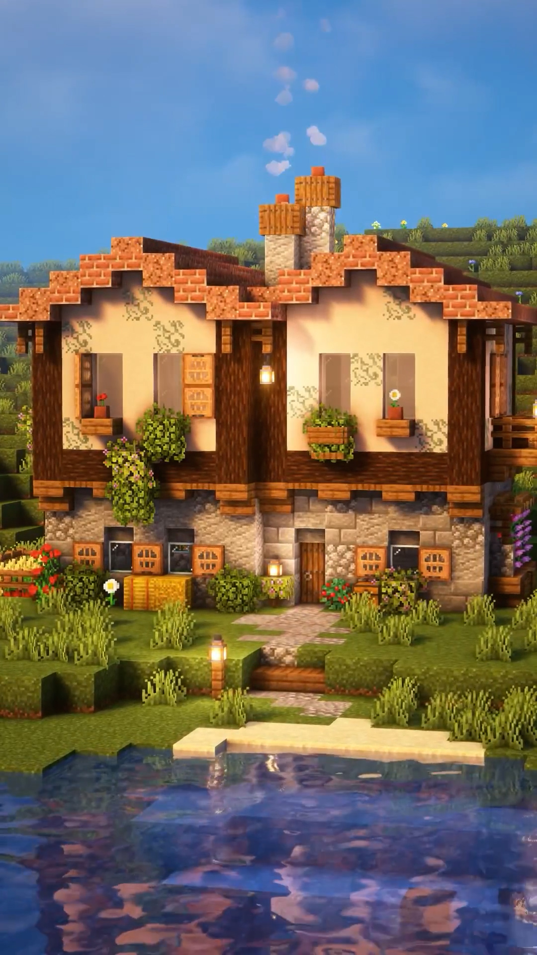 Minecraft starter house with Turkish architecture