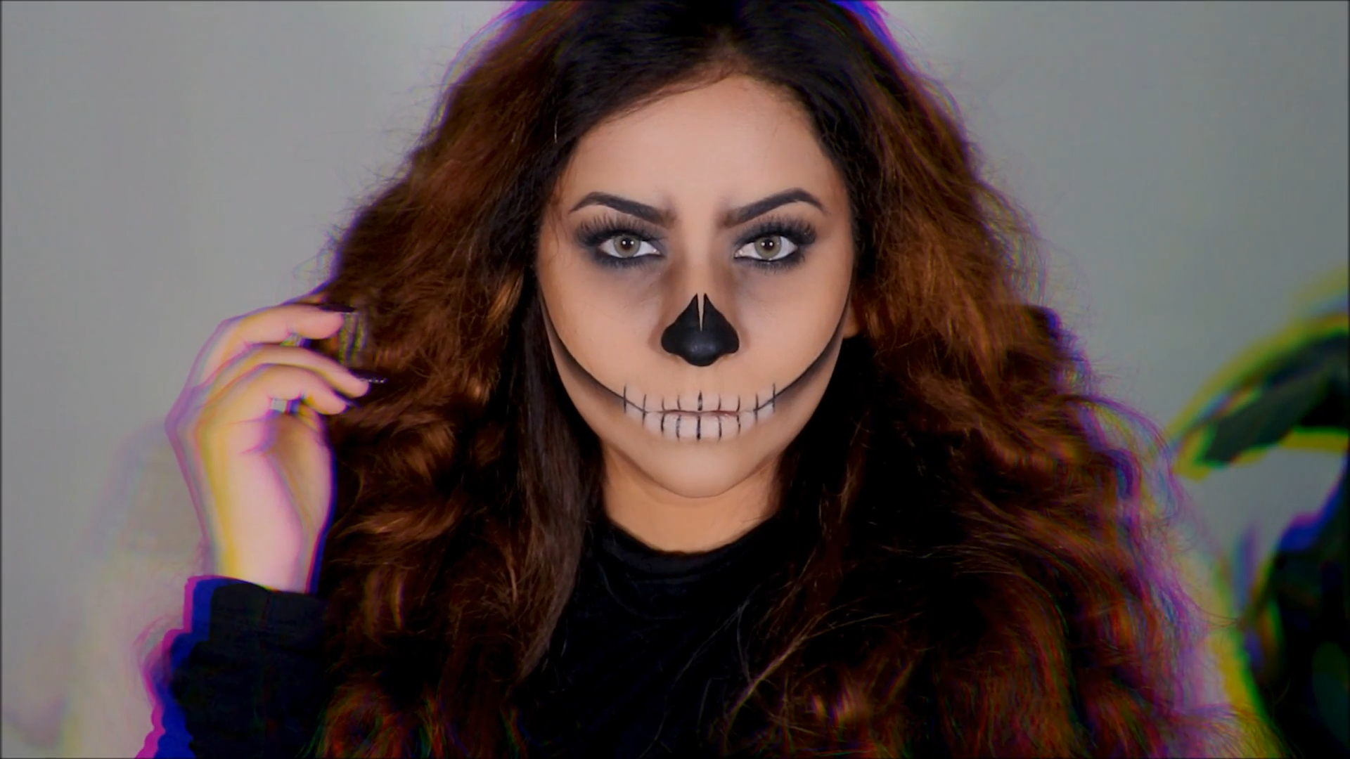 Easiest skull makeup ever using tape & stick