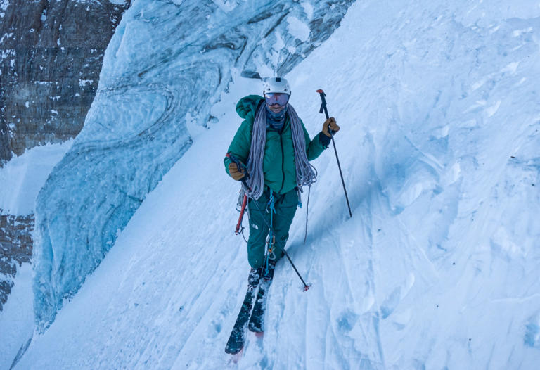The first ski descent of Canada's Deltaform Mountain