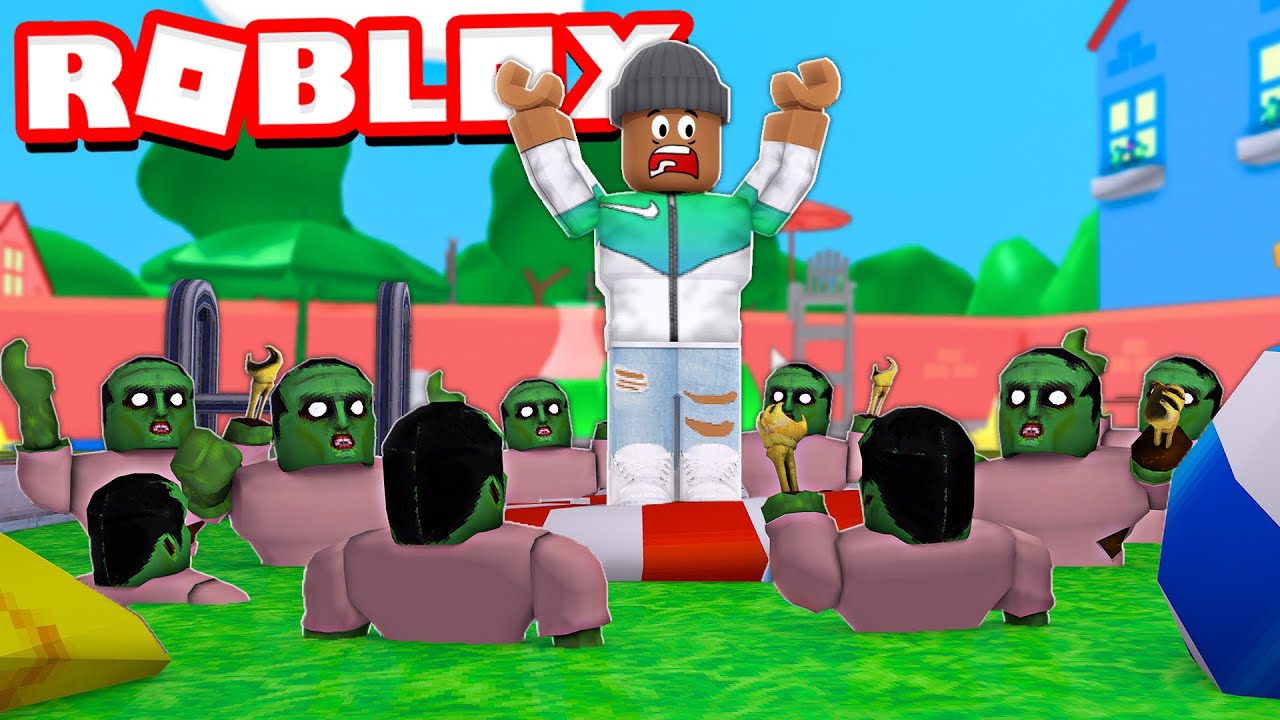 Escape the zombie pool obby in Roblox
