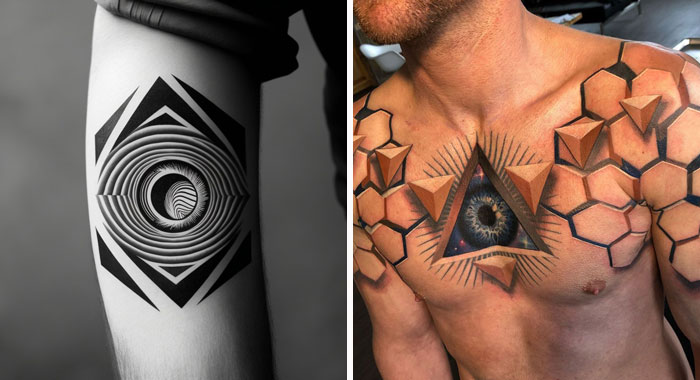 80 optical illusion tattoos with eye and mind-bending designs