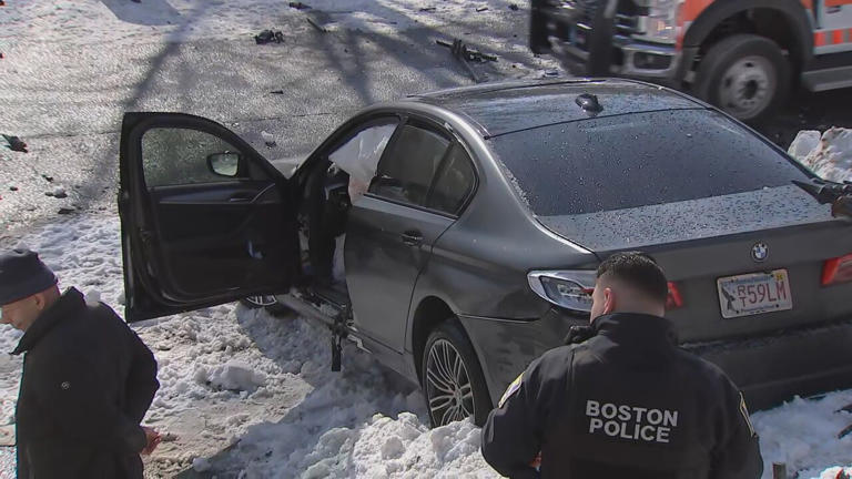 Large emergency response after car crashes onto Boston Common