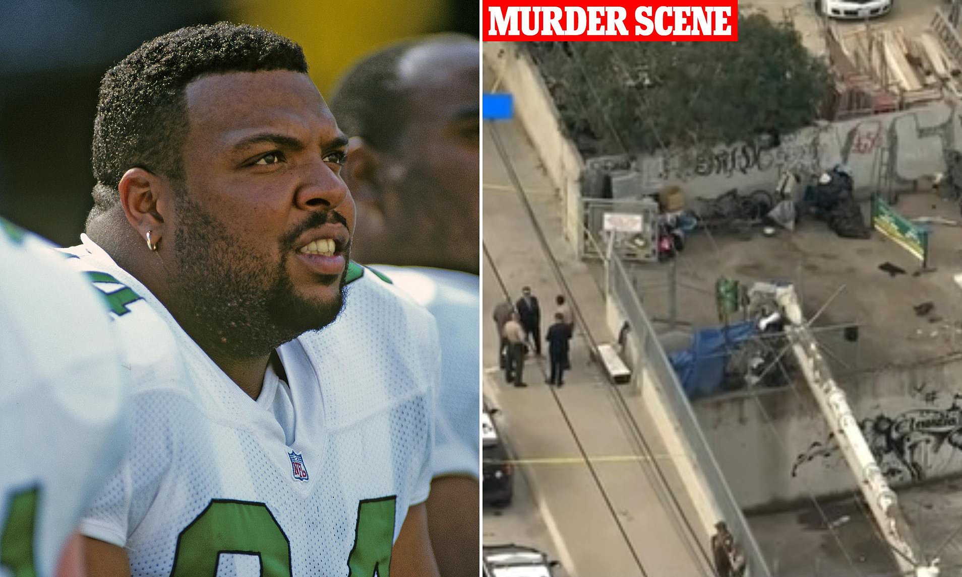 Murder of ex-NFL player at LA homeless camp sparks serial killer fears
