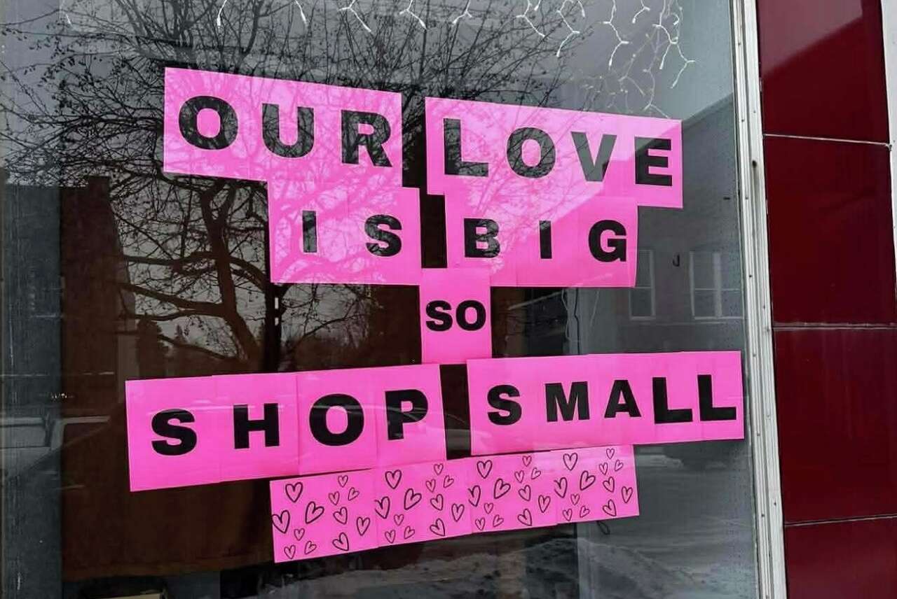 In Caro, a playful Valentine window display sparks a townwide trend