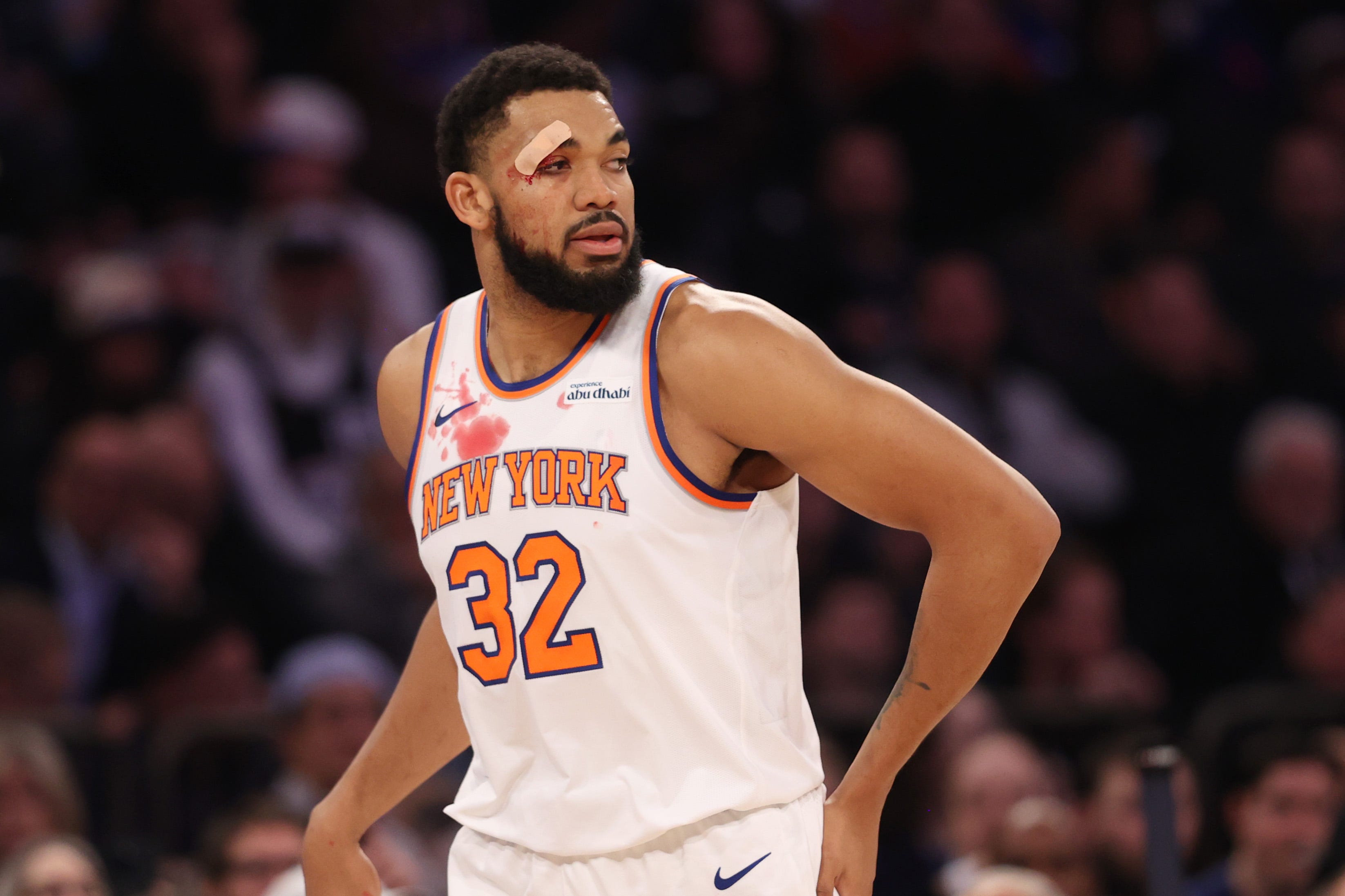 Karl-Anthony Towns injury: Knicks star suffers nasty cut in collision