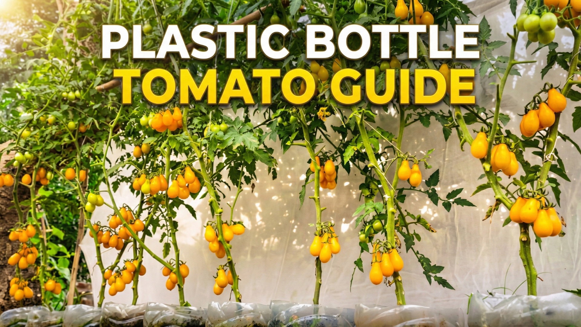 Grow juicy tomatoes at home using plastic bottles