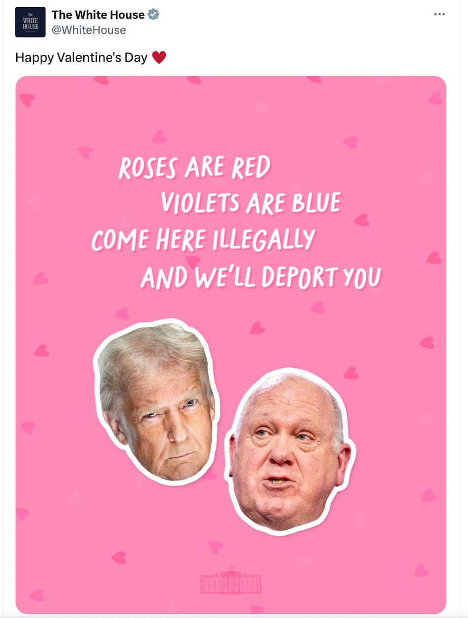 Trump gets weirdly sappy in romantic message to MAGA