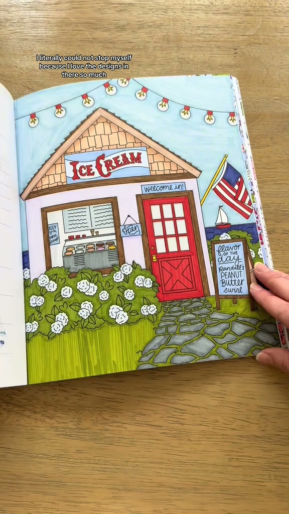 I finished my Coastal Americana coloring book in two weeks
